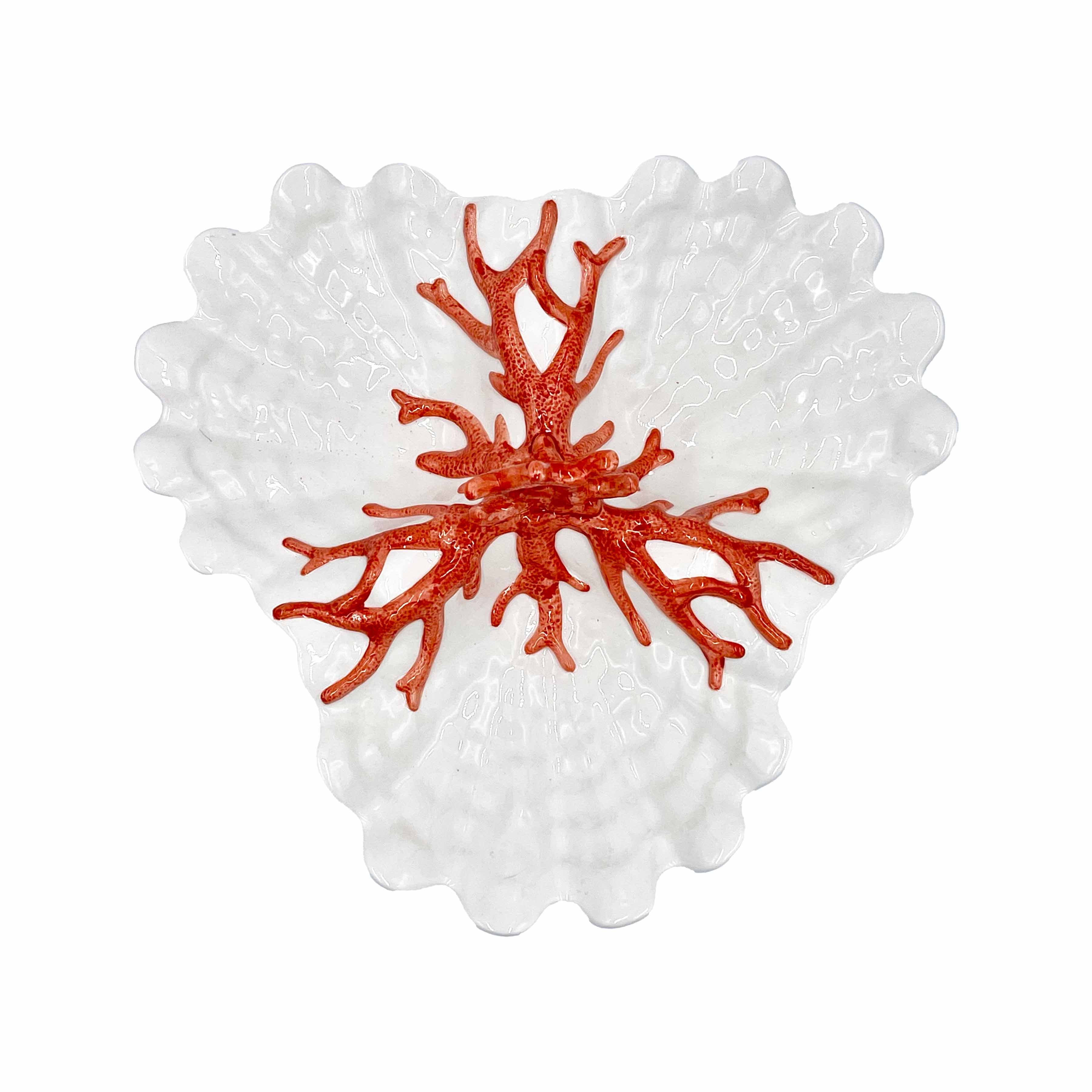 Ocean Reef Coral Extra Large 3 Compartment Serving Dish with Coral Han ...